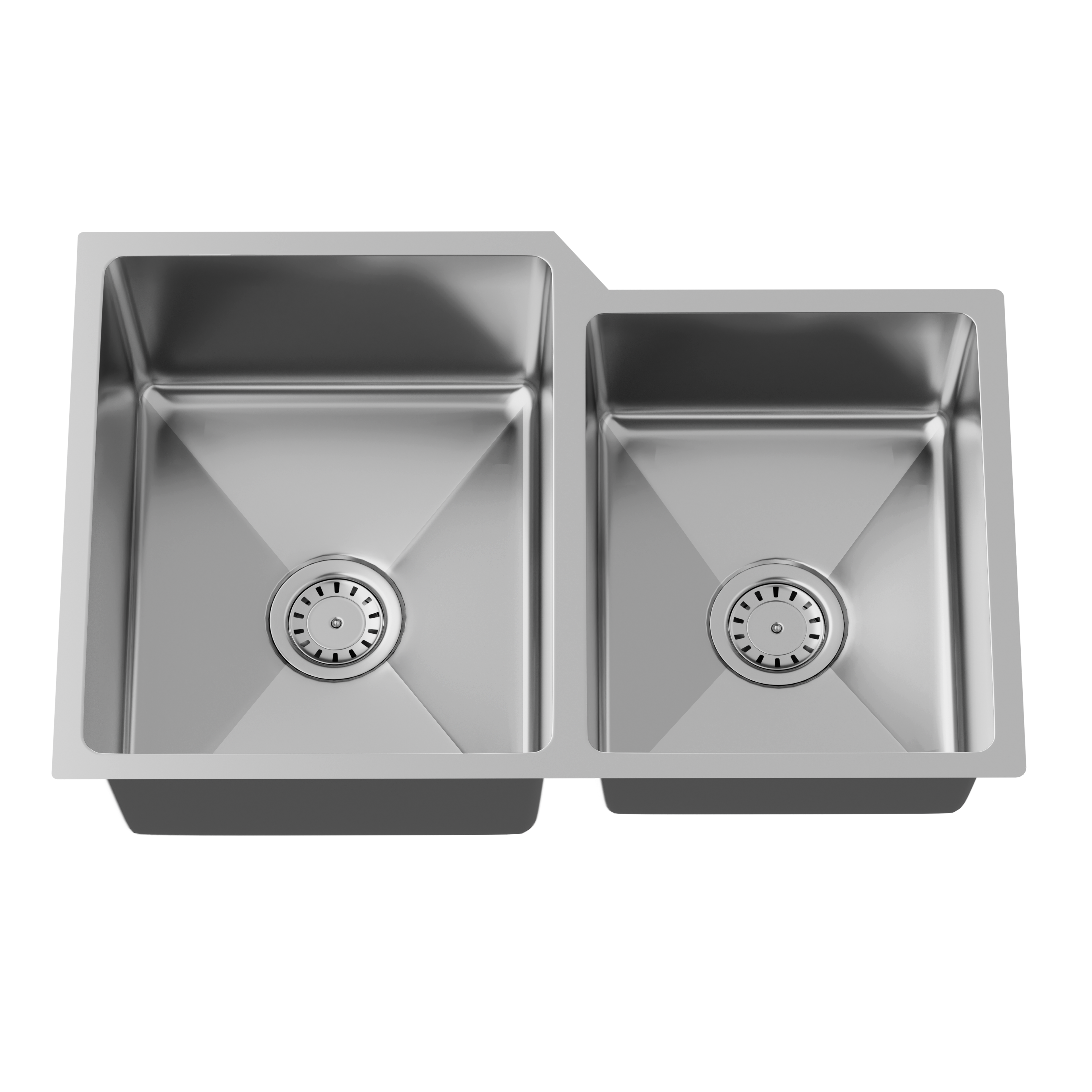 E-6040 Offset Double Bowl (60/40) Stainless Steel Kitchen Sink – Rumonté